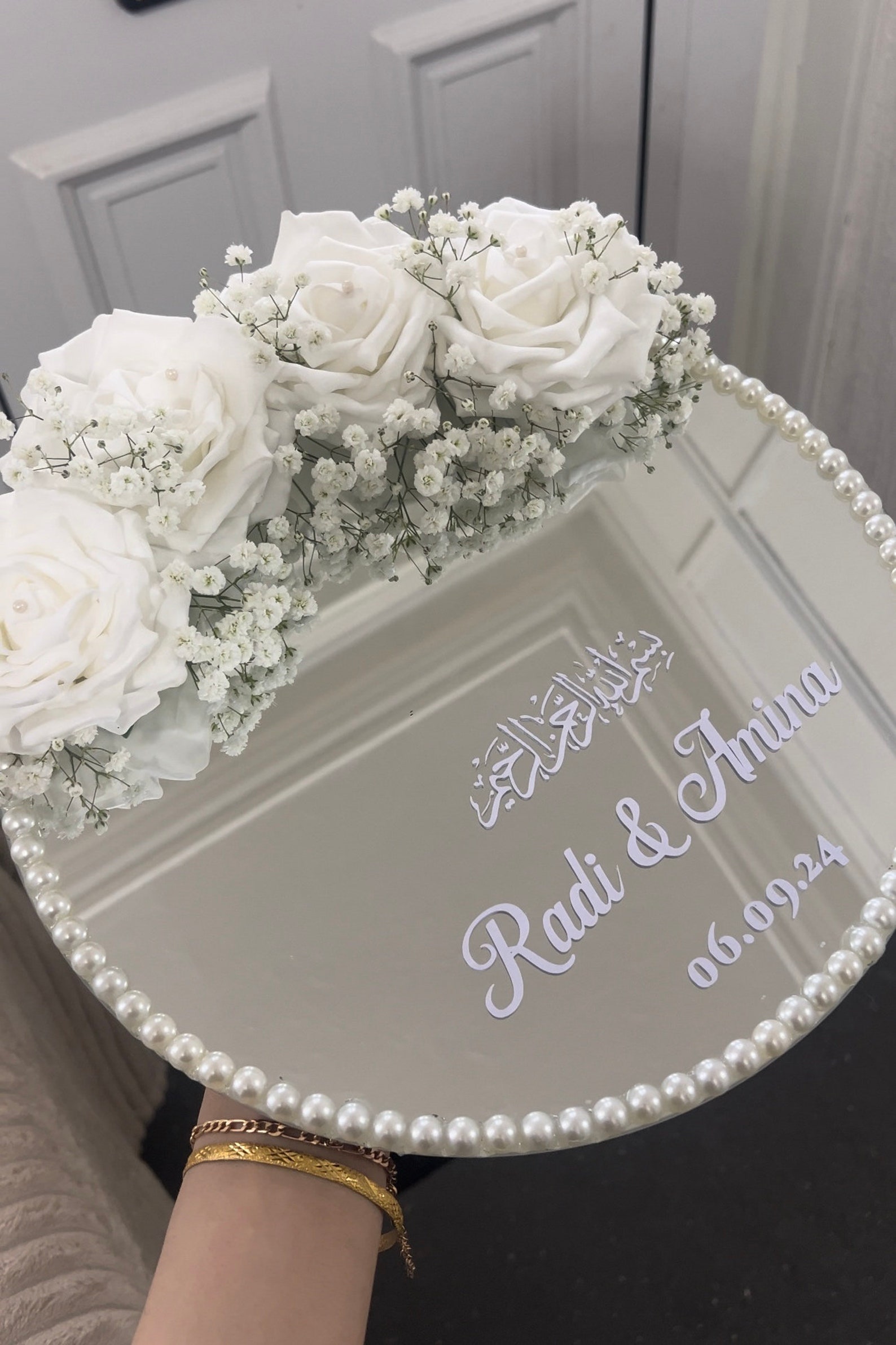 Ring Plate Customized Nikkah Plate, Personalized Mirror Wedding Plate ...