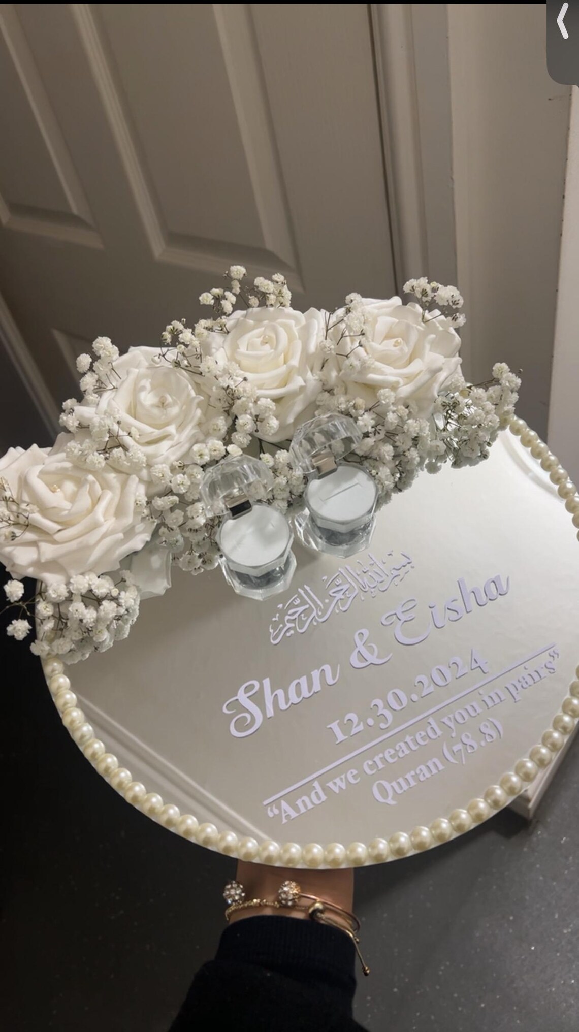 Customized Nikkah Plate, Personalized Mirror Wedding Plate, Unique Gift ...