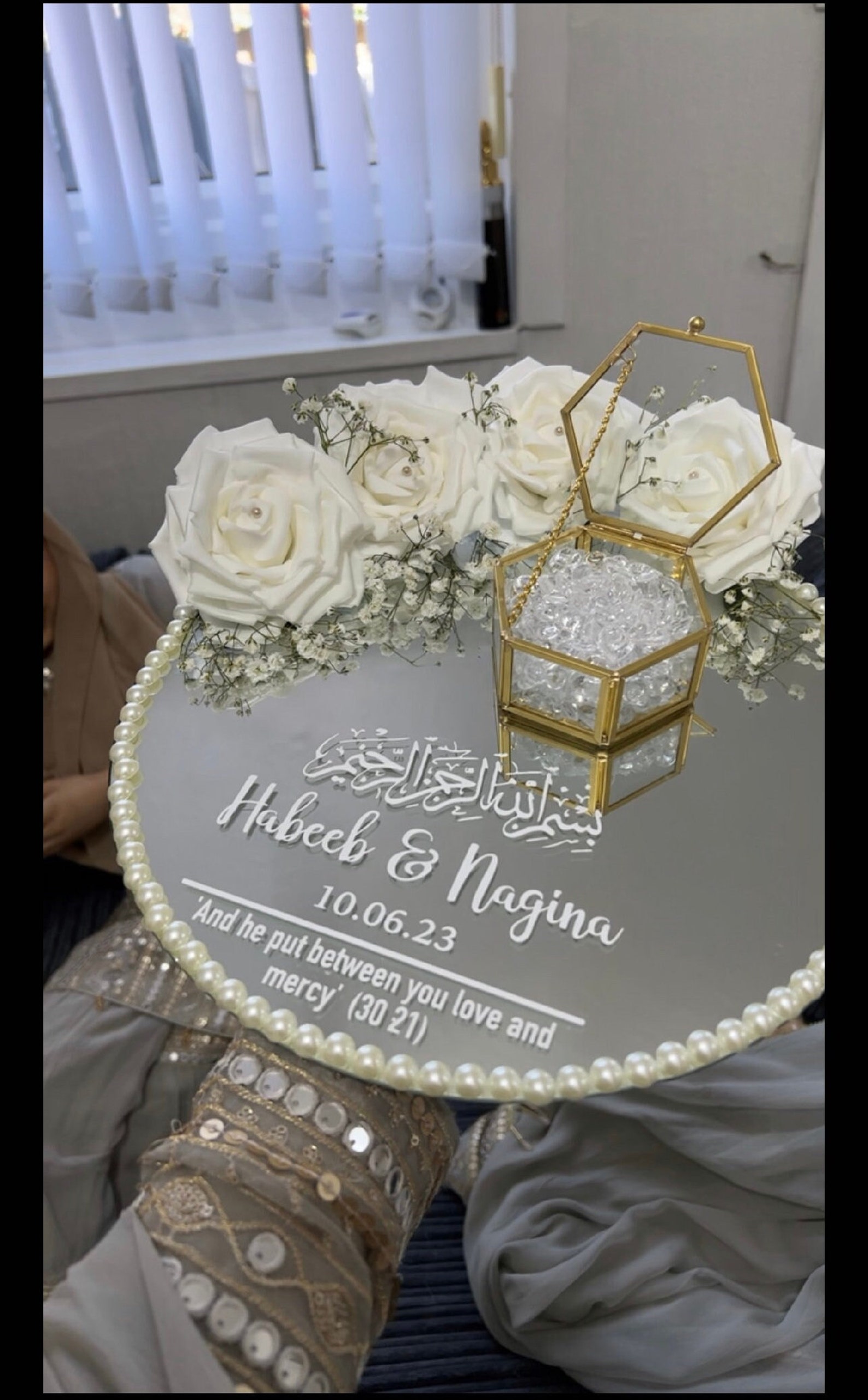 Customized Nikkah Plate, Personalized Mirror Wedding Plate, Unique Gift ...