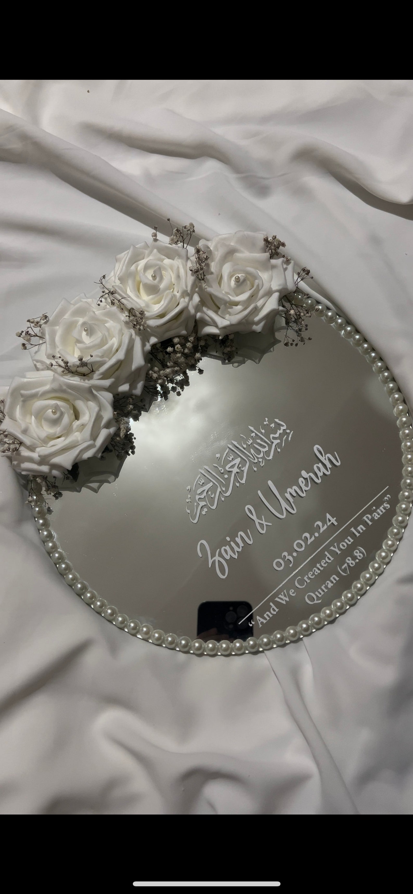 Ring Plate Customized Nikkah Plate, Personalized Mirror Wedding Plate ...