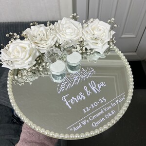 Customized Nikkah Plate, Personalized Mirror Wedding Plate, Unique Gift ...