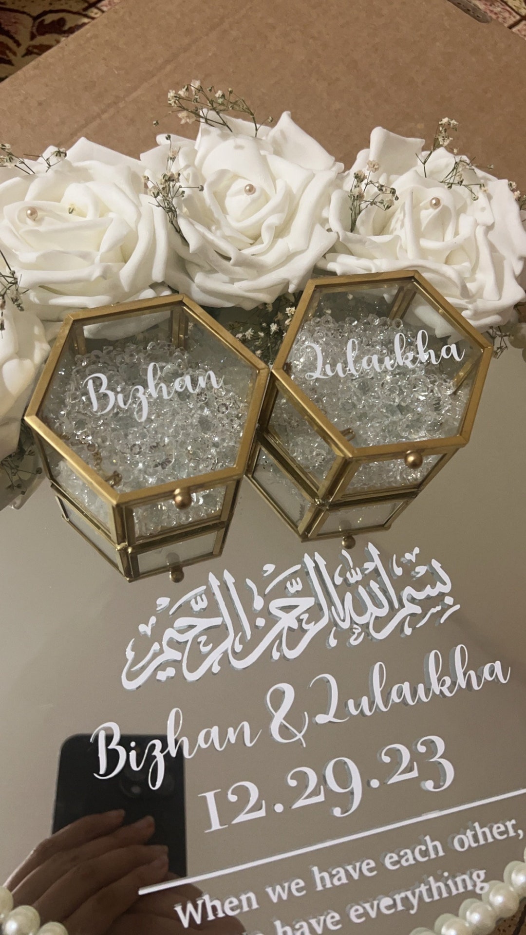 Ring Boxes for Nikkah Plate, Unique Gift, Elegant Decor - Etsy