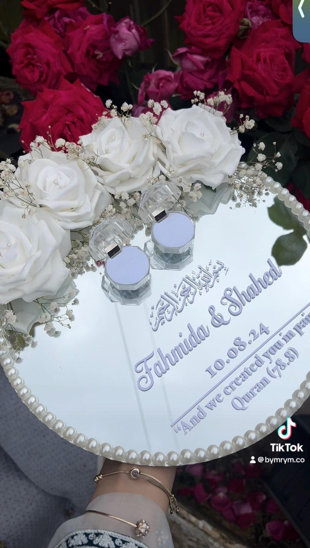 Customized Nikkah Plate, Personalized Mirror Wedding Plate, Unique Gift ...