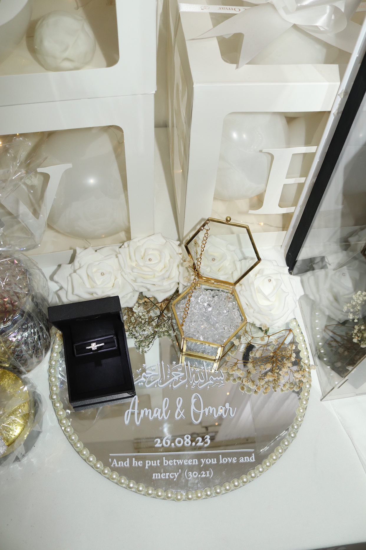 Ring Plate Customized Nikkah Plate, Personalized Mirror Wedding Plate ...