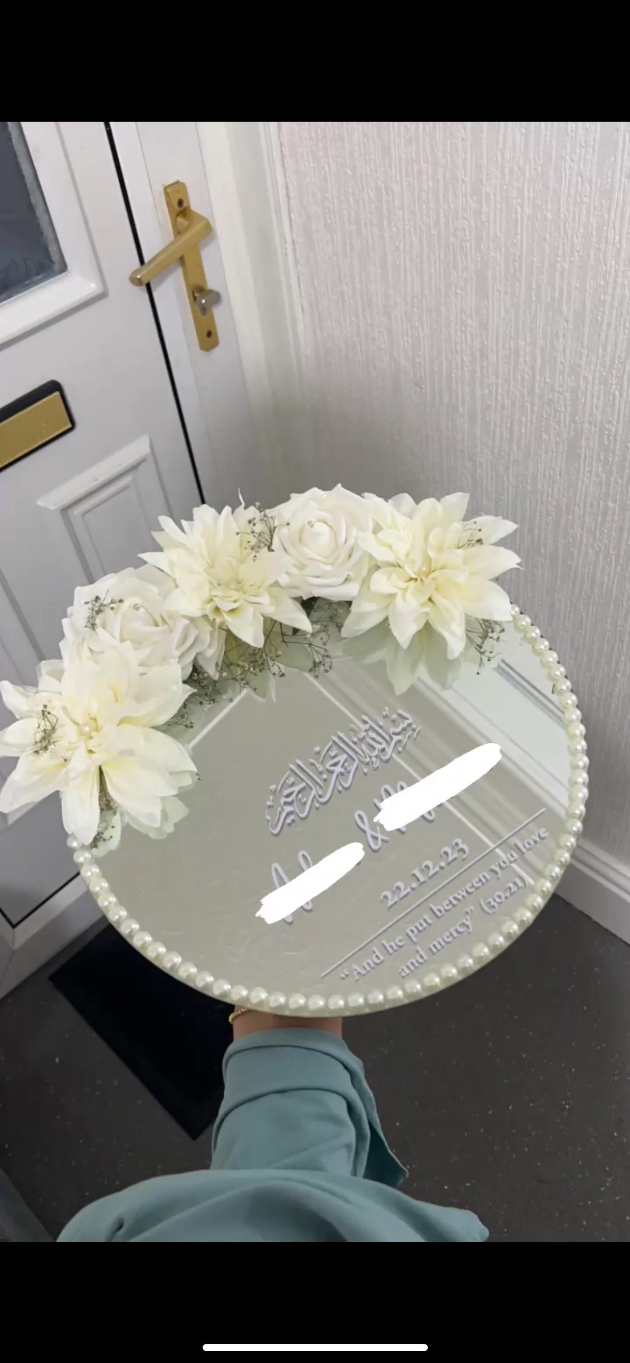 Ring Plate Customized Nikkah Plate, Personalized Mirror Wedding Plate ...