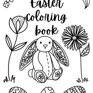 Easter Coloring Book| 20 Pages| Happy Easter| Printable Ebook| - Etsy