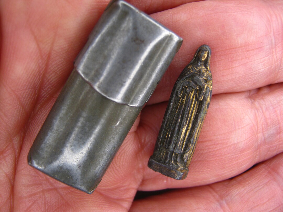 Saint Therese of Lisieux Antique WW1 French Praying Pocket Shrine With ...