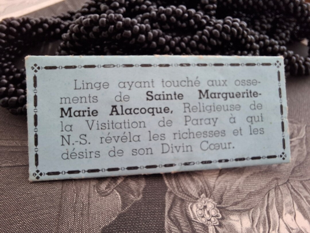 Saint Margaret Mary Alacoque . Antique Relic Reliquary Souvenir of His ...