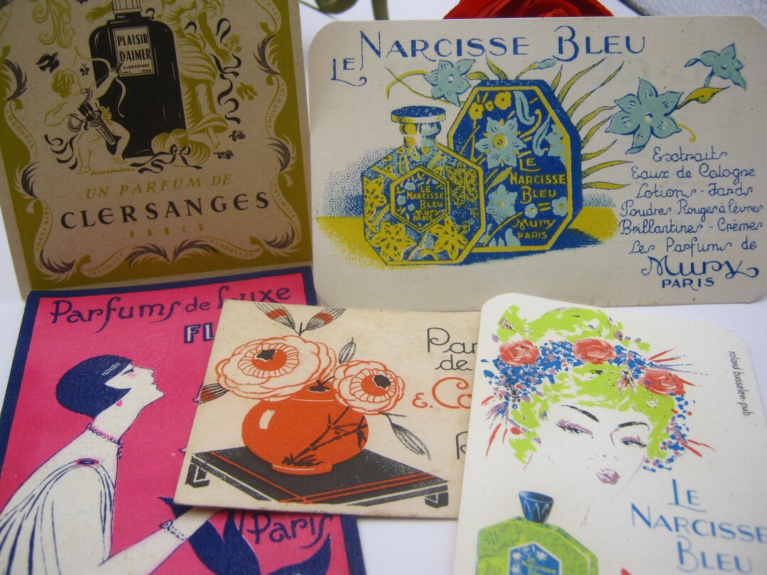 Antique French Perfume Cards Perfume Ads Ephemera for - Etsy