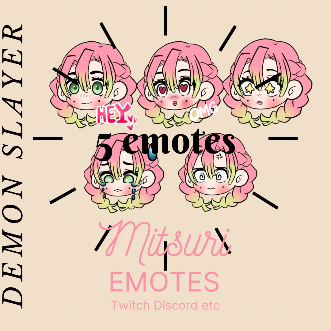 Mitsuri Demon Slayer Emotes Twitch - Etsy