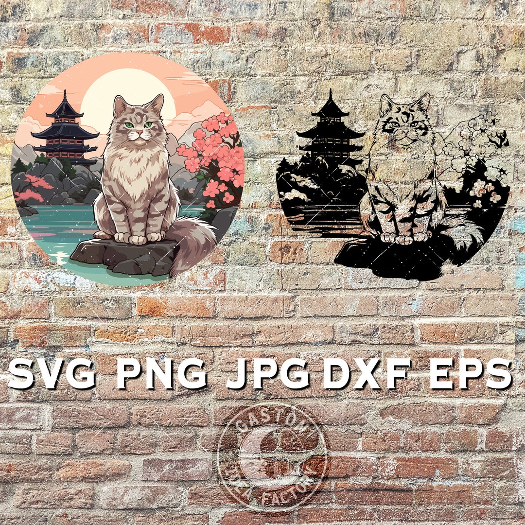 Zen Cat Digital Download Pack Japanese Influence Full Color ...