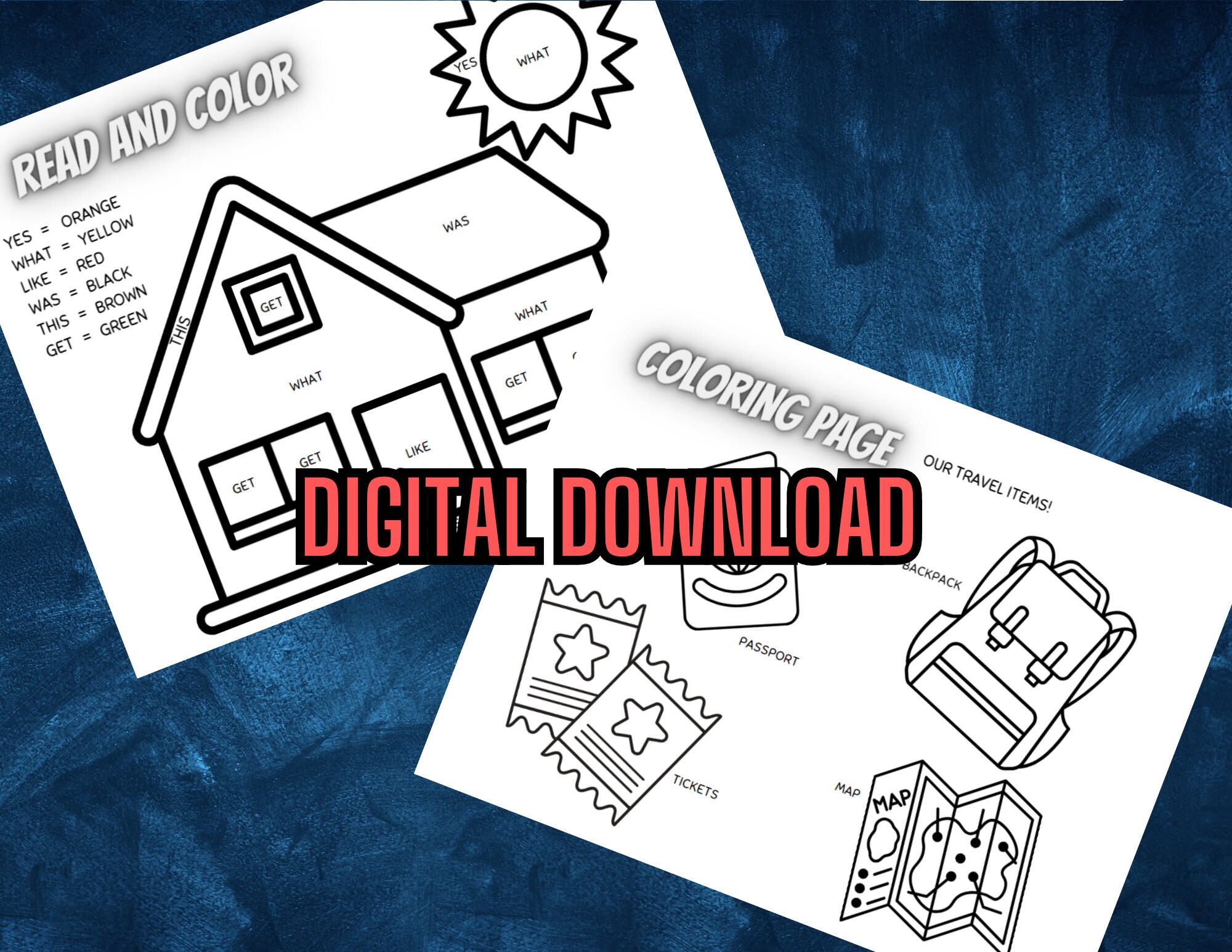 Printable Travel Activity Sheets for Kids - Etsy