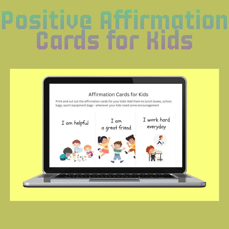 Affirmation Cards for Kids | Positive Flash Cards | Lunchbox Letters ...