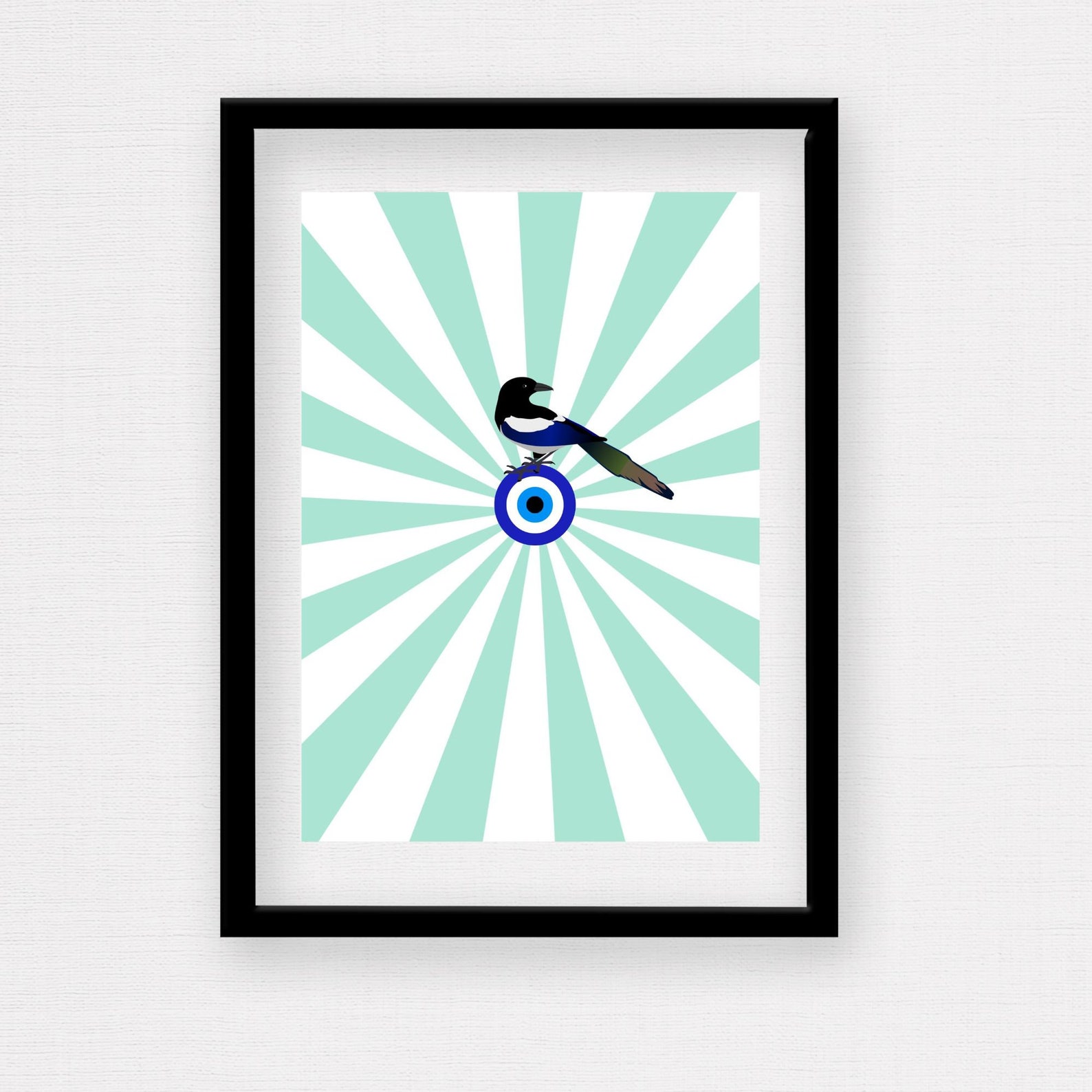 Evil Eye Bird, Poster, Digital Download Wall Decor Art Printable, Hope ...
