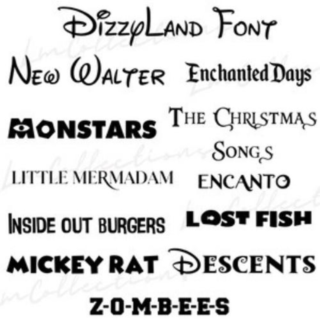 Dizzy Land Alphabet Font, Cartoon Character Font, Monsters Png Minnie ...
