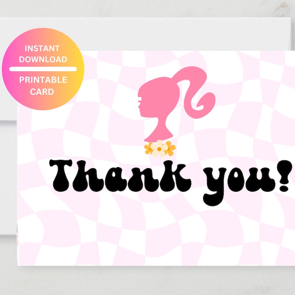 Barbie Thank You - Etsy UK