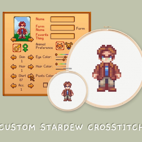 Stardew Valley Character Cross Stitch - Etsy