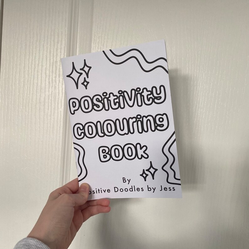 Positivity Colouring Book - 10 Positive Designs - Etsy UK