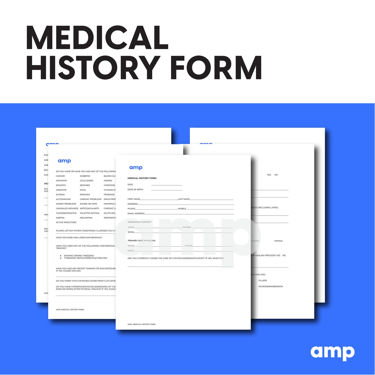 BOTOX FORMS BUNDLE, Informed Consent, Patient Medical History Form, Pre ...