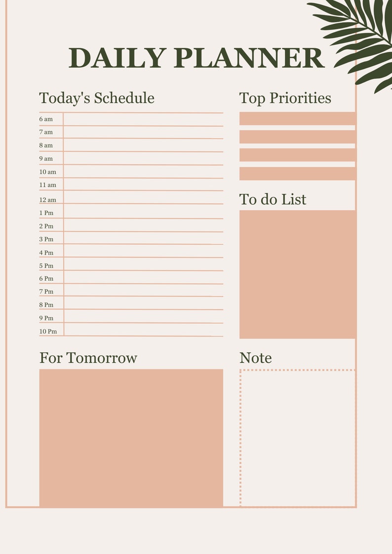Kids Daily Planner Daily Schedule Children's Organizer Fun Planning ...