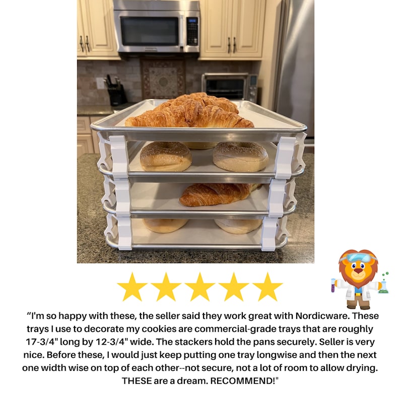 Baking Sheet Dividers Baking Gifts Baking Sheet Organizer Tray Stacker ...