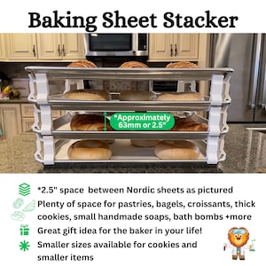 Baking Sheet Dividers Baking Gifts Baking Sheet Organizer Tray Stacker ...