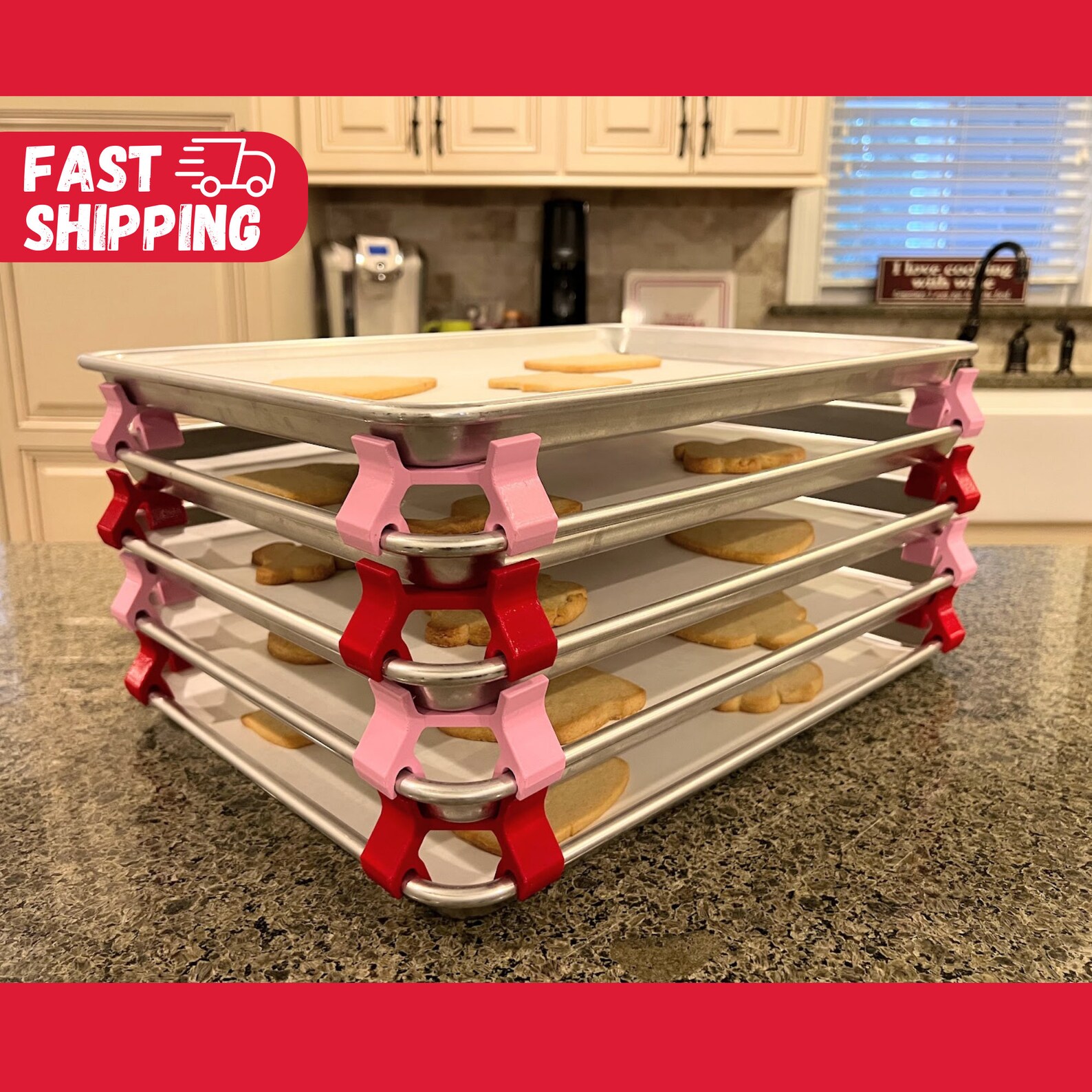 Baking Sheet Dividers Baking Sheet Organizer Baking Gifts Tray Stacker ...