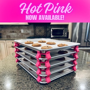 Baking Sheet Organizer Baking Tray Stackers Tray Separator Clip Baking ...