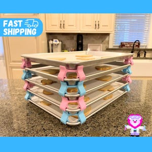 Baking Sheet Organizer 3d Printed Baking Tray Stackers Tray Separator ...