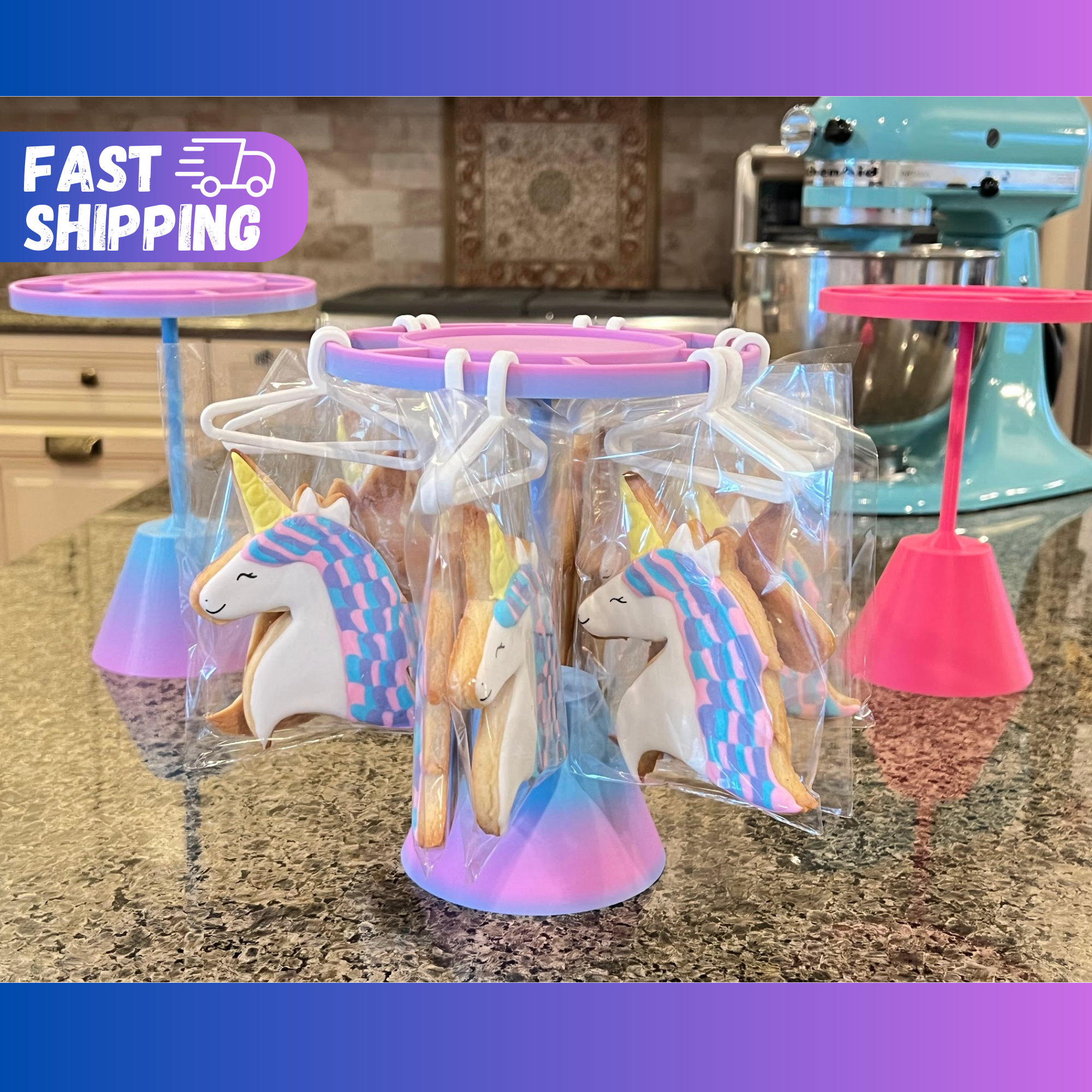 Cookie Rack With Hangers Clothes Rack Cookie Baby Shower Bakery Display ...