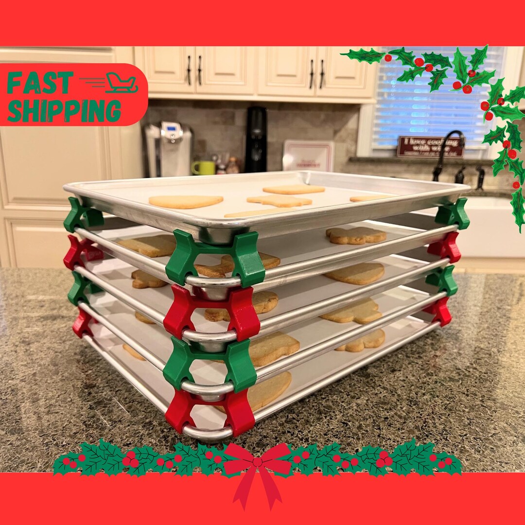 Baking Sheet Organizer 3d Printed Baking Tray Stackers Tray Separator ...