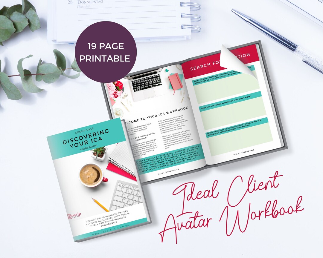 Customer Avatar Workbook, Ideal Client Worksheets, Client Profile ...