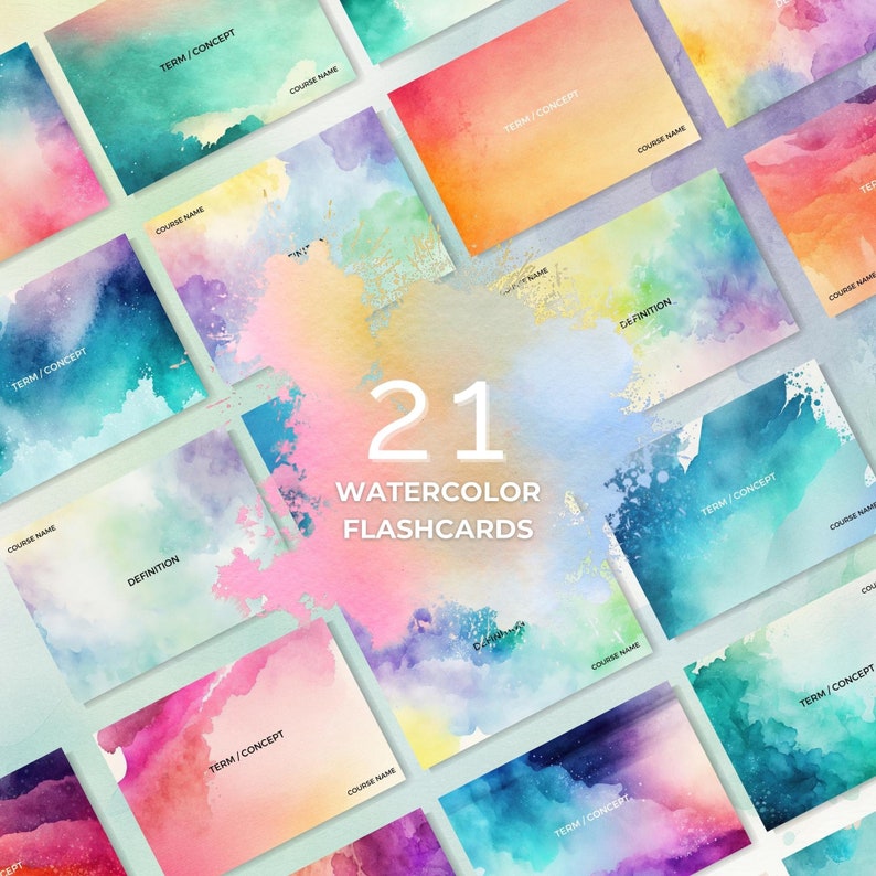 Watercolor Flashcards, Flashcard Edit in Canva, Guest Speaker Talk ...
