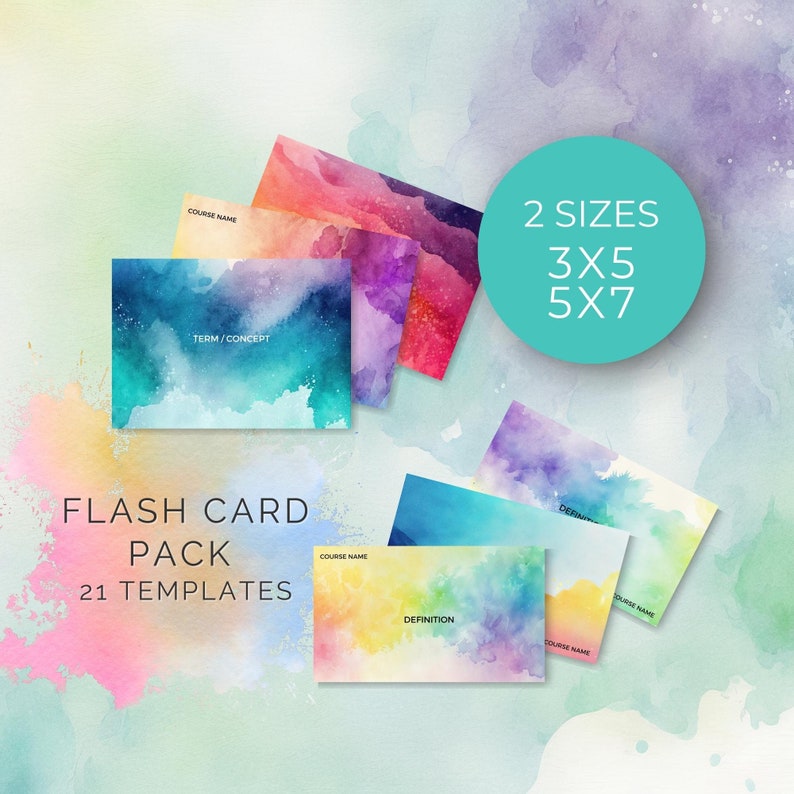 Watercolor Flashcards, Flashcard Edit in Canva, Guest Speaker Talk ...
