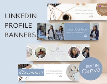 Linkedin Banner Instant Download Professional Linkedin - Etsy