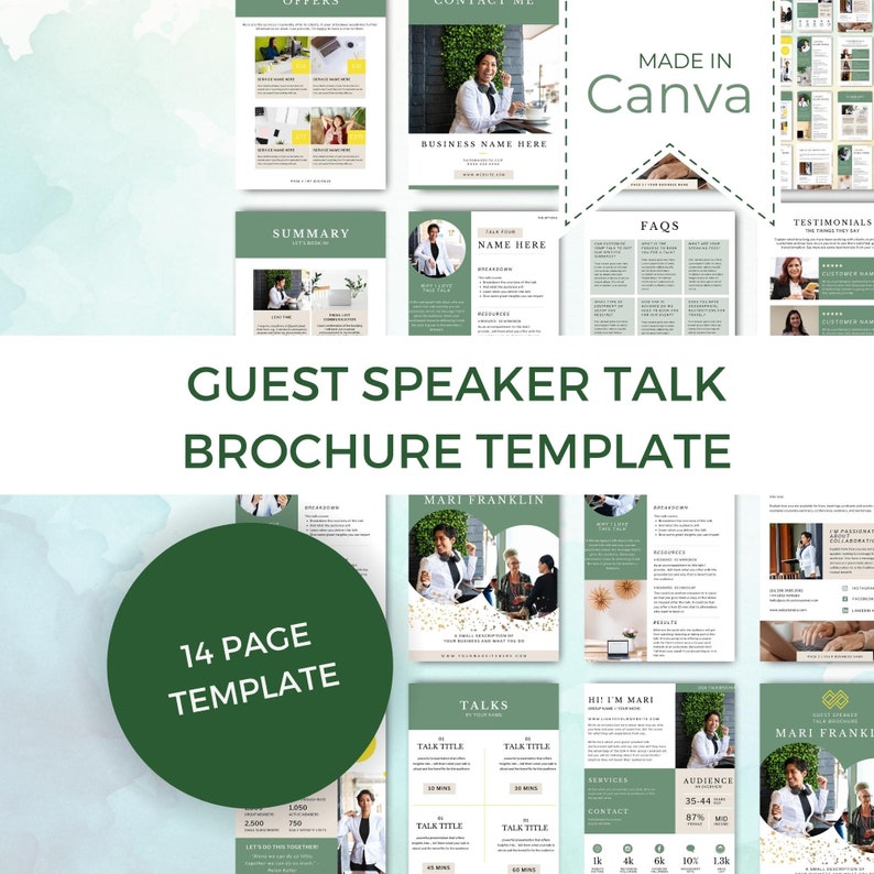 Speaker Media Kit Template, Press Kit for Keynote Speakers ...