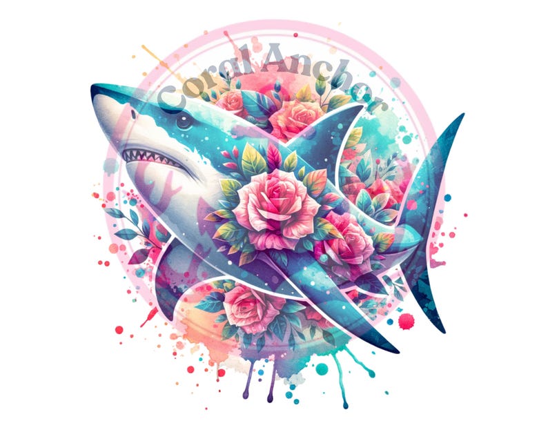 Megalodon PNG Shark Download Shark Design Watercolor Shark White Shark ...