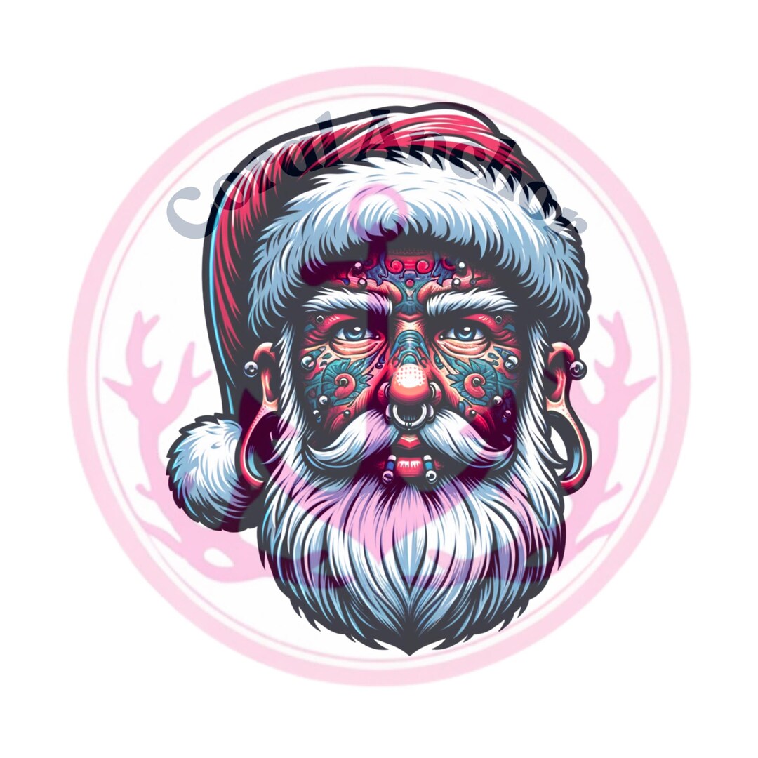Gangster Santa PNG Sublimation Gift Christmas Download, Vintage Santa ...