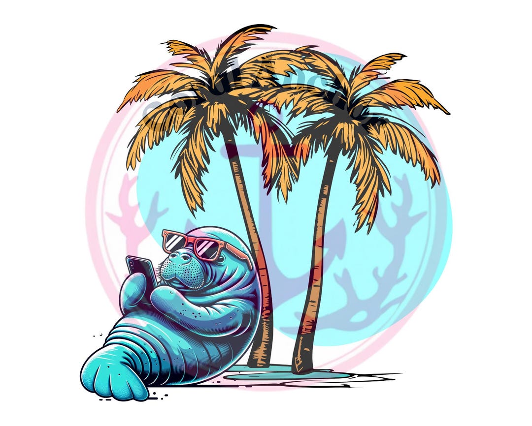 Manatee PNG - Cute Manatee - Florida Ocean Theme - Classroom PNG - Etsy