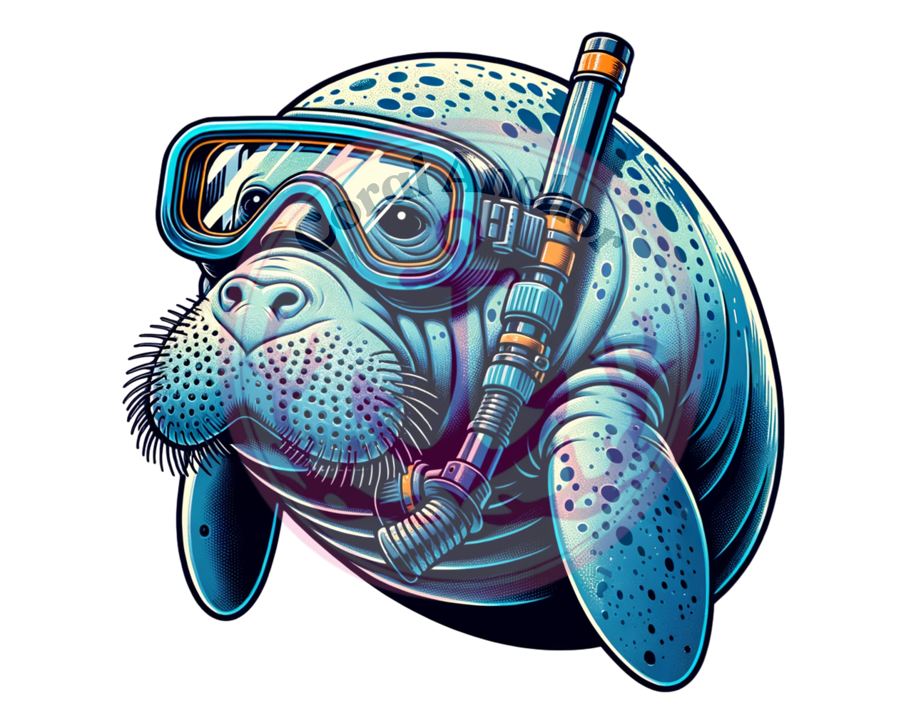 Manatee PNG - Cute Manatee - Ocean Theme - Classroom PNG - Etsy