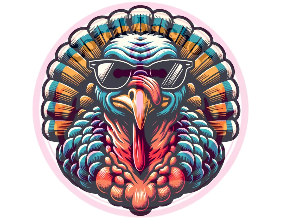 Thanksgiving Turkey PNG Sublimation, Cool Turkey Clipart, Funny ...