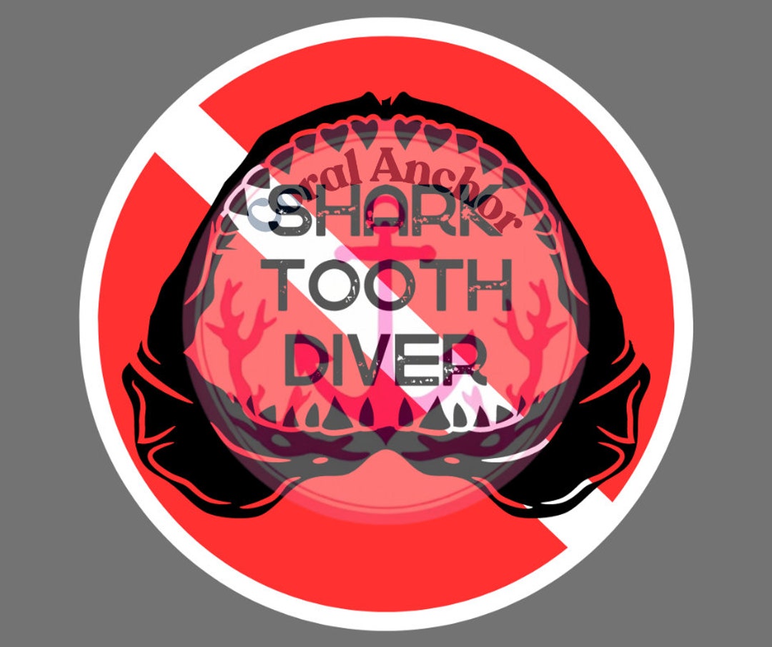 Scuba Diver PNG - Shark Tooth Download - Megalodon PNG - Etsy