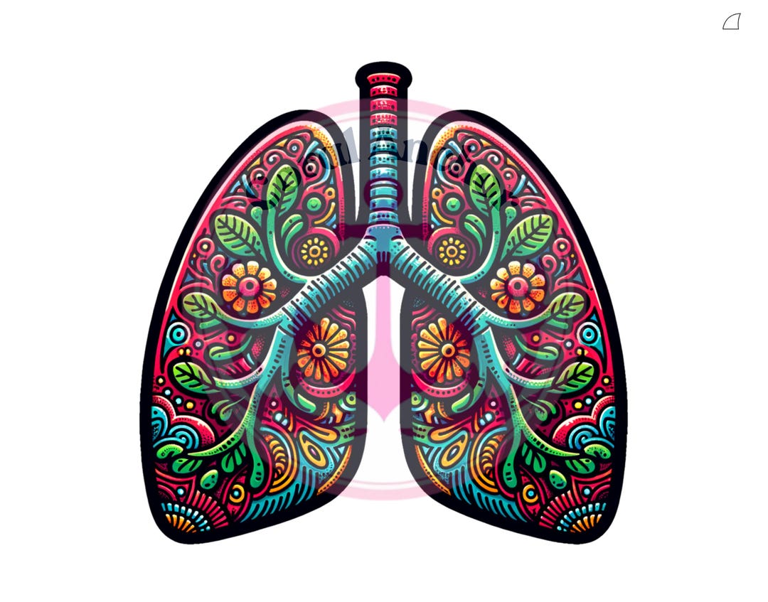 Floral Lungs PNG - Respiratory Therapist Download - Respiratory Care ...