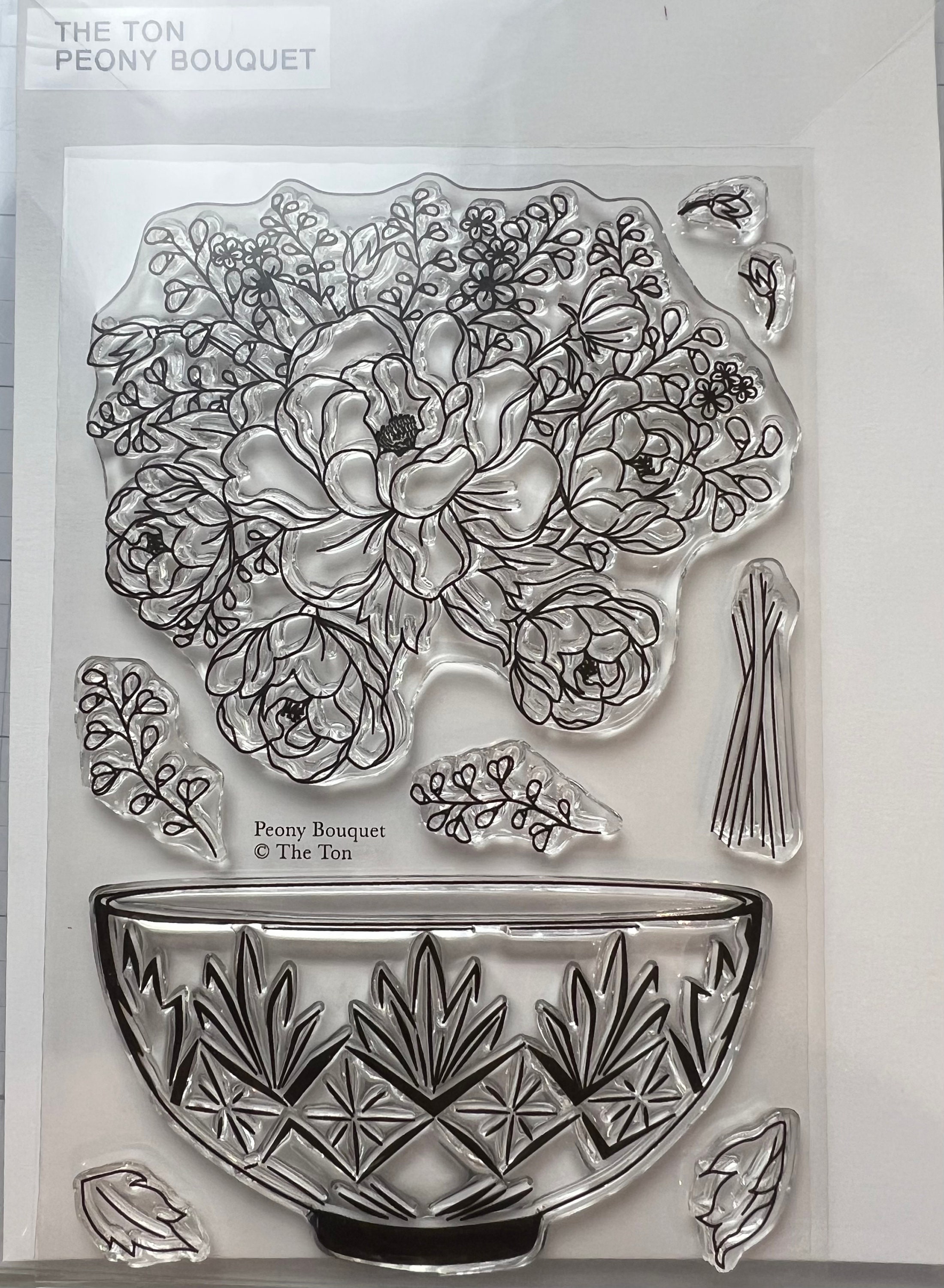 The Ton-peony Bouquet Stamp - Etsy