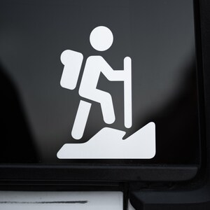 Hiker Decal Hiker Car Window Sticker, Hiking Gift, Laptop, Car Decal ...