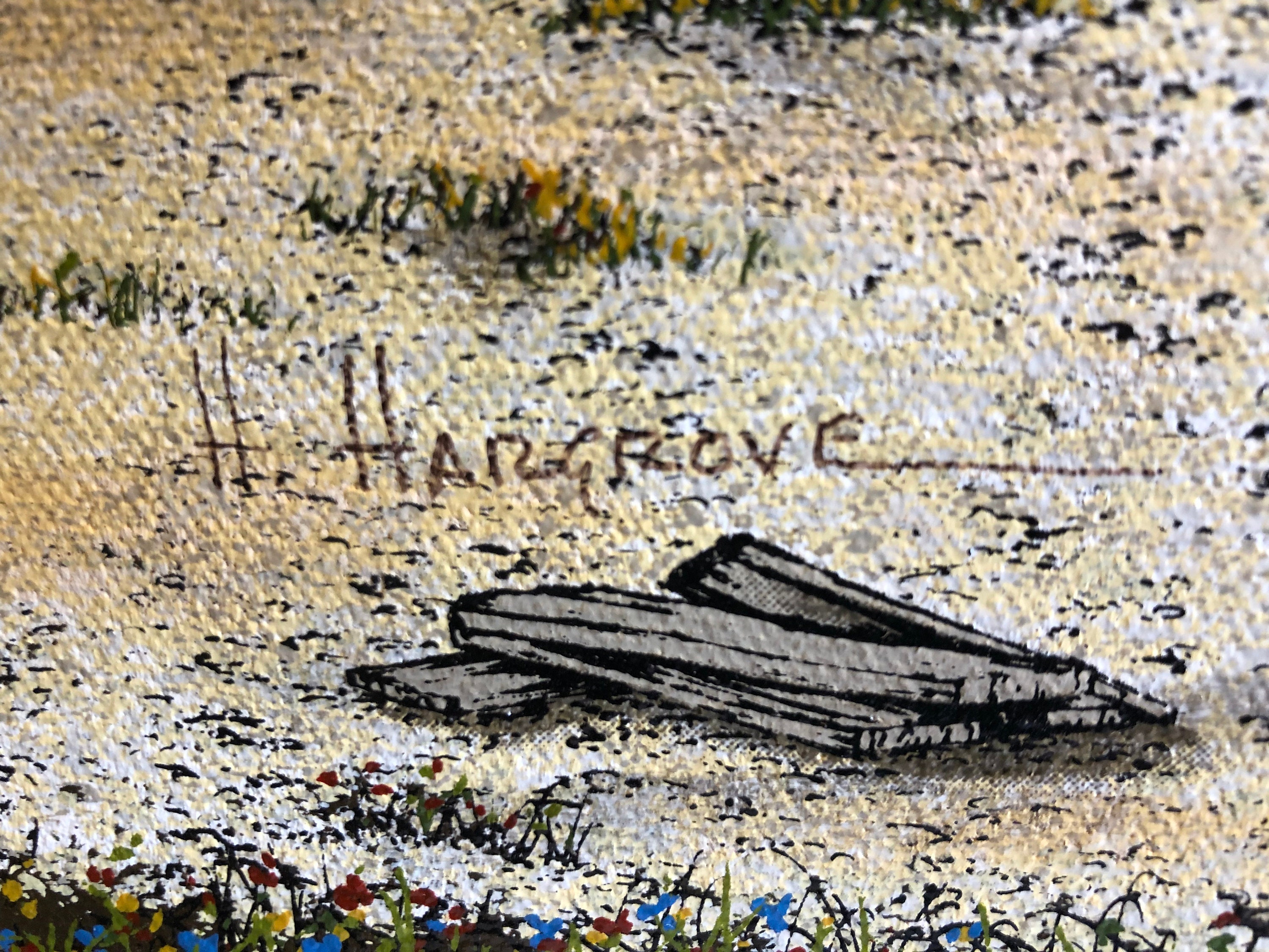 Vintage H. Hargrove Farmhouse Painting Signed - Etsy