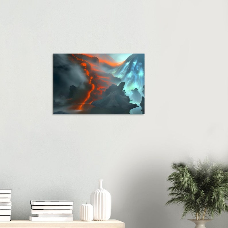 Aluminum Print Volcano - Etsy