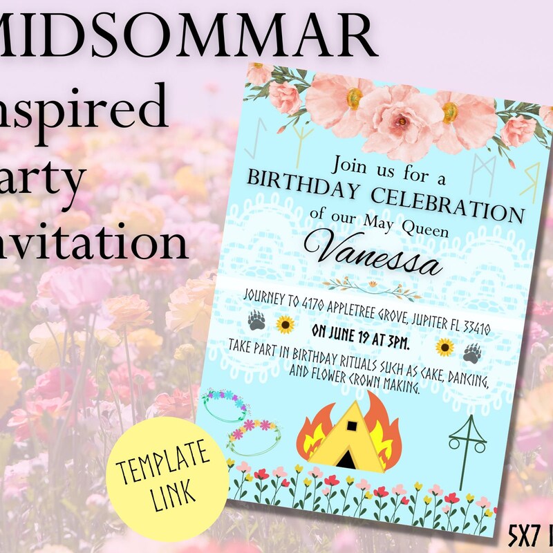 Midsummer Invitation - Etsy