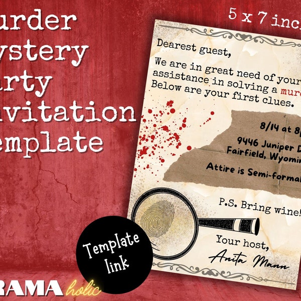 Clue Murder Mystery Invitation - Etsy