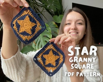 Star Granny Square PDF Pattern - Etsy